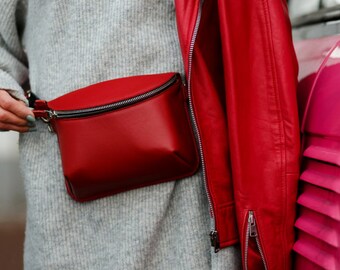 Lyn Handmade Black Leather Crossbody Bag Shoulder Purse