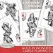 Large Alice in Wonderland Playing Cards printable paper craft