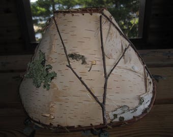 Birch bark lamp | Etsy