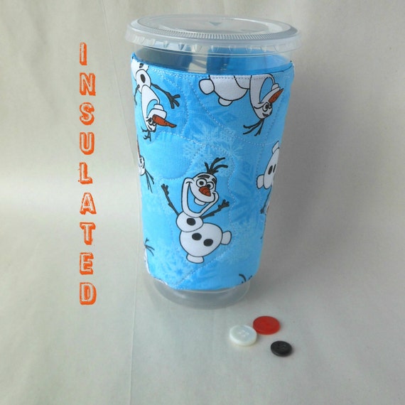 Items similar to Olaf coffee sleeve, Disney Frozen drink cup cozy ...