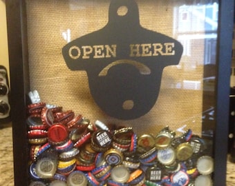 Beer Cap Shadow Box