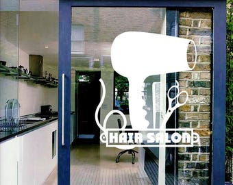 Barber Shop Wall Decal Hairdressing Vinyl Sticker Hair Salon