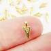 20 Mini Triangle Spike Matte Gold Plated