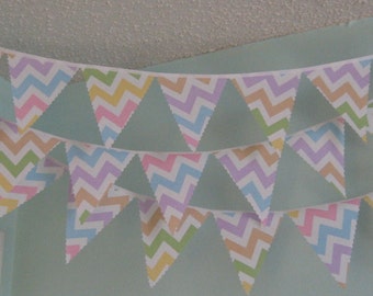 Mini pennant fabric banner Valentines Day I Love You