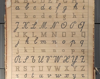 Vintage cursive alphabet | Etsy