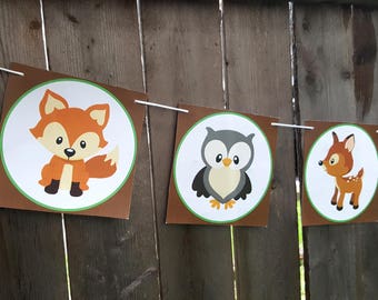 Woodland banner | Etsy