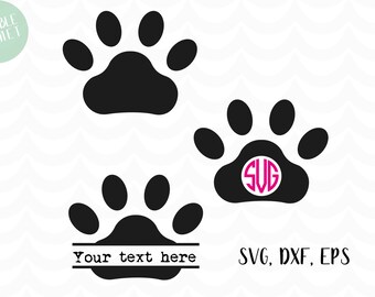 Split paw svg | Etsy