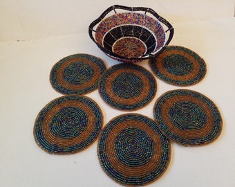 Beaded coasters | Etsy