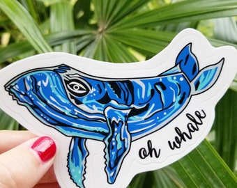 Humpback Whale decalWhale stickerWhale wall decal under the