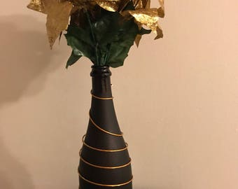 Black and gold vase | Etsy