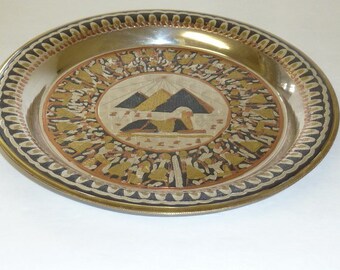 Egypt brass plate | Etsy