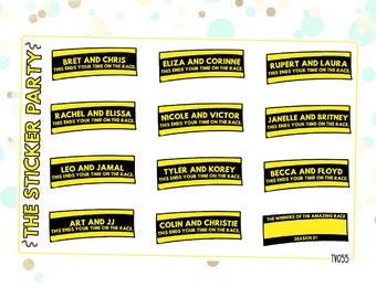 Amazing Race yellow tear-strip envelopes Set of 10