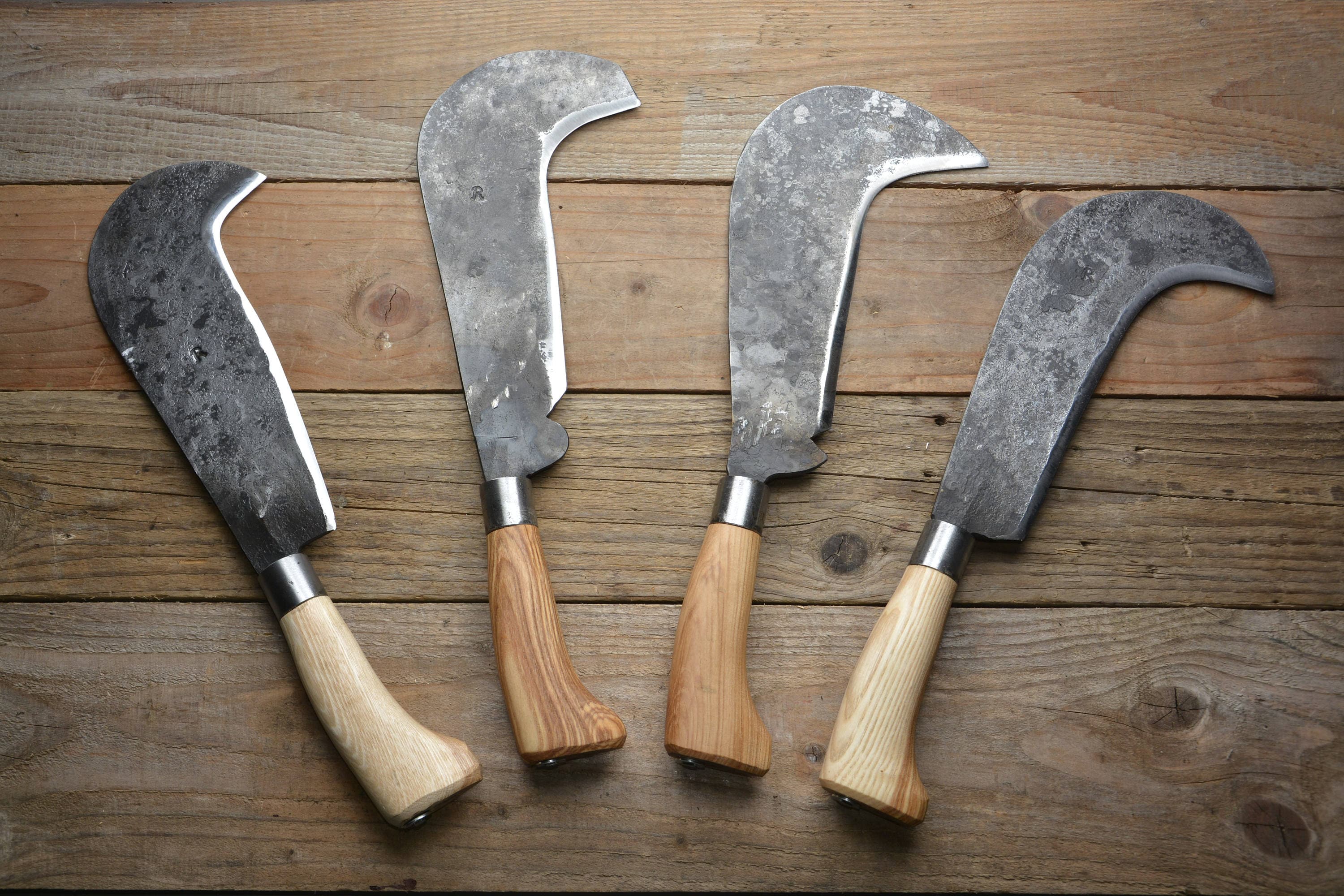 Hand forged English billhooks 1