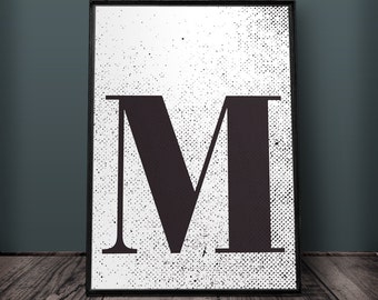 Letter m print | Etsy