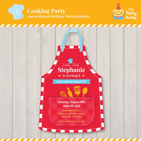 Little Chef’s Cooking Party Birthday Invitation Design | Girls Party ...