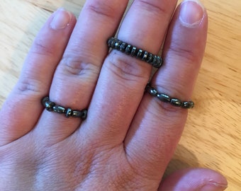 Hematite ring | Etsy