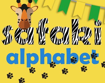 Safari alphabet | Etsy