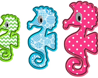 Seahorse applique | Etsy