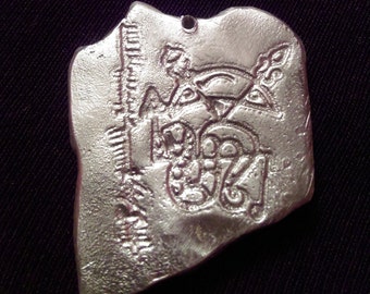 Edderton Double Disc and Z-Rod Pictish Seaglass Pendant.