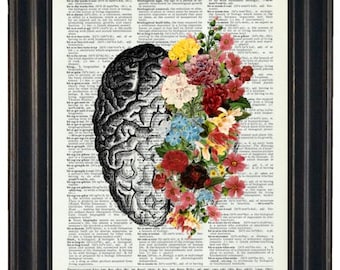 Brain art | Etsy