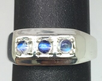 Mens moonstone ring | Etsy
