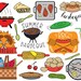 Summer BBQ Clipart vector barbecue clipart summer doodle