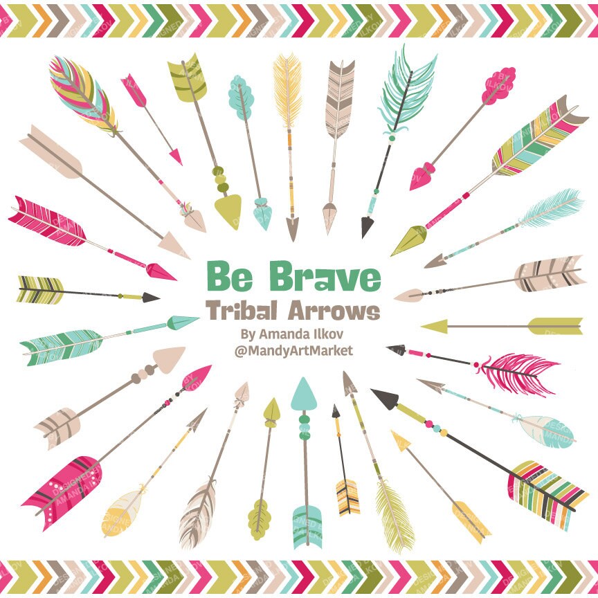 Professional Tribal Arrows Clipart & Vectors in Bohemian