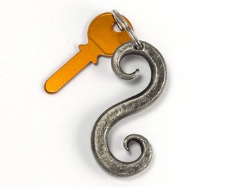 Forged wrought iron keychain hand forged gift