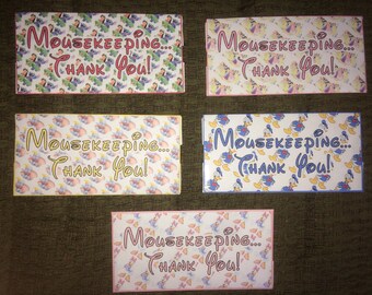 PRINTABLE Mousekeeping tip envelope PDF thank you envelopes