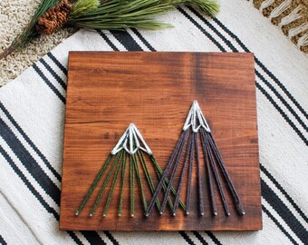 Mountain string art | Etsy