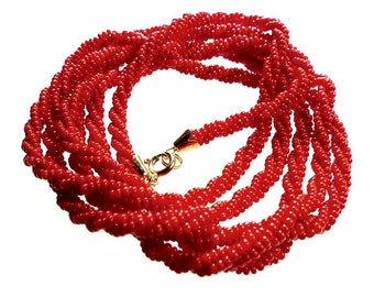 Beaded rope necklace | Etsy