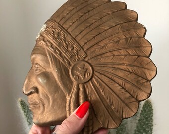 Chalkware indian | Etsy