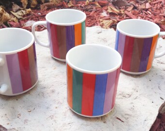 Striped coffee mug | Etsy