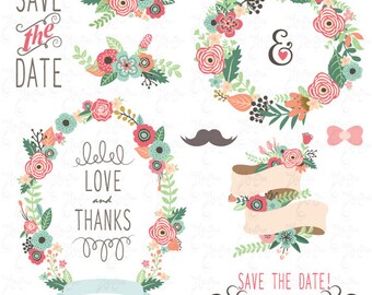 Wedding Clipart Shabby Chic Clipart terrarium clipart