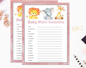 Kate Baby Shower Games Baby Word Scramble Game Baby Scramble
