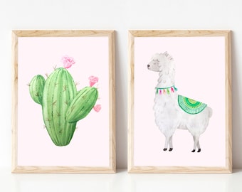 Llama art print | Etsy