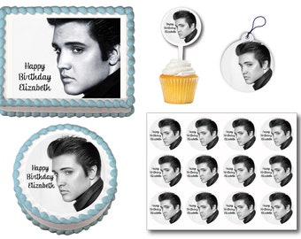 Elvis cake topper | Etsy