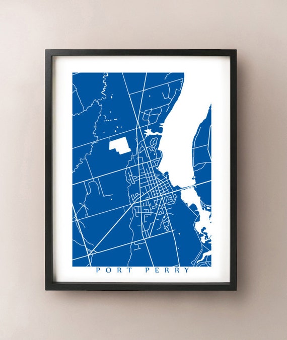 Port Perry Map Print Ontario Poster Art