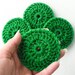 Crochet Nylon Dish Scrubbie Grass Green Scrubber Set of 2
