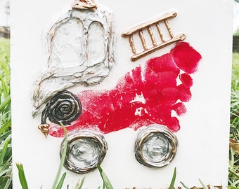 Fire truck painting | Etsy