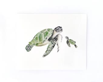 Turtle art | Etsy