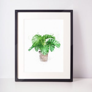 Monstera print | Etsy