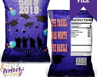 Graduation chip bags | Etsy
