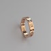 Solid Gold Personalized Diamond Text ring. Available in 14k