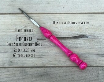 Quality Hand-turned Custom made Crochet Hooks by HenPeckedHooks