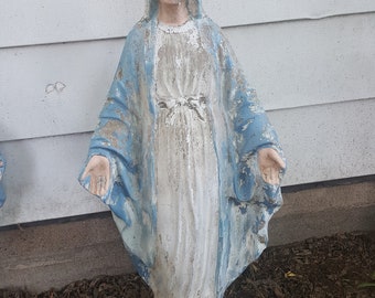 Antique mary statue | Etsy