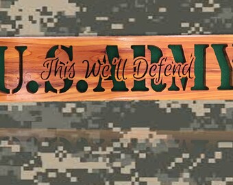 U.S. Army Proud Soldier Wall Hanging Plaque Handmade From