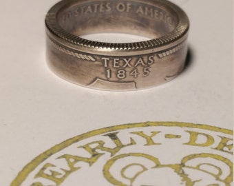 Texas coin ring | Etsy