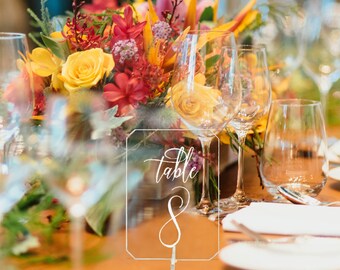 Acrylic table number | Etsy