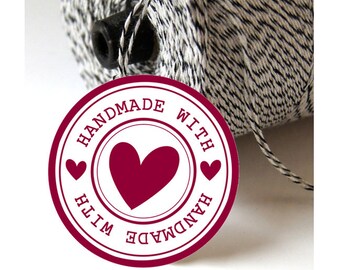 Handmade with love Tag Printable for gifts Tag Made with